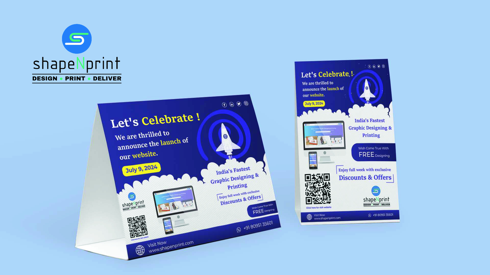 Tent card printing – shapeNprint